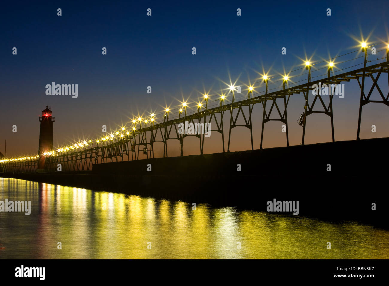 Grand haven pier hi-res stock photography and images - Alamy