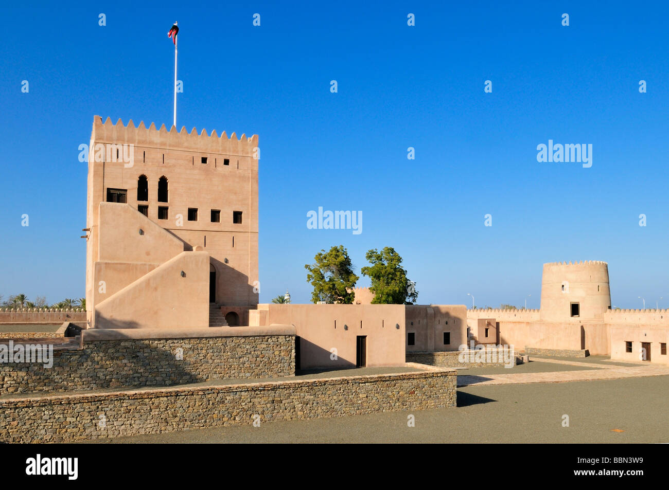 Historic adobe fortification Liwa Fort or Castle, Batinah Region ...