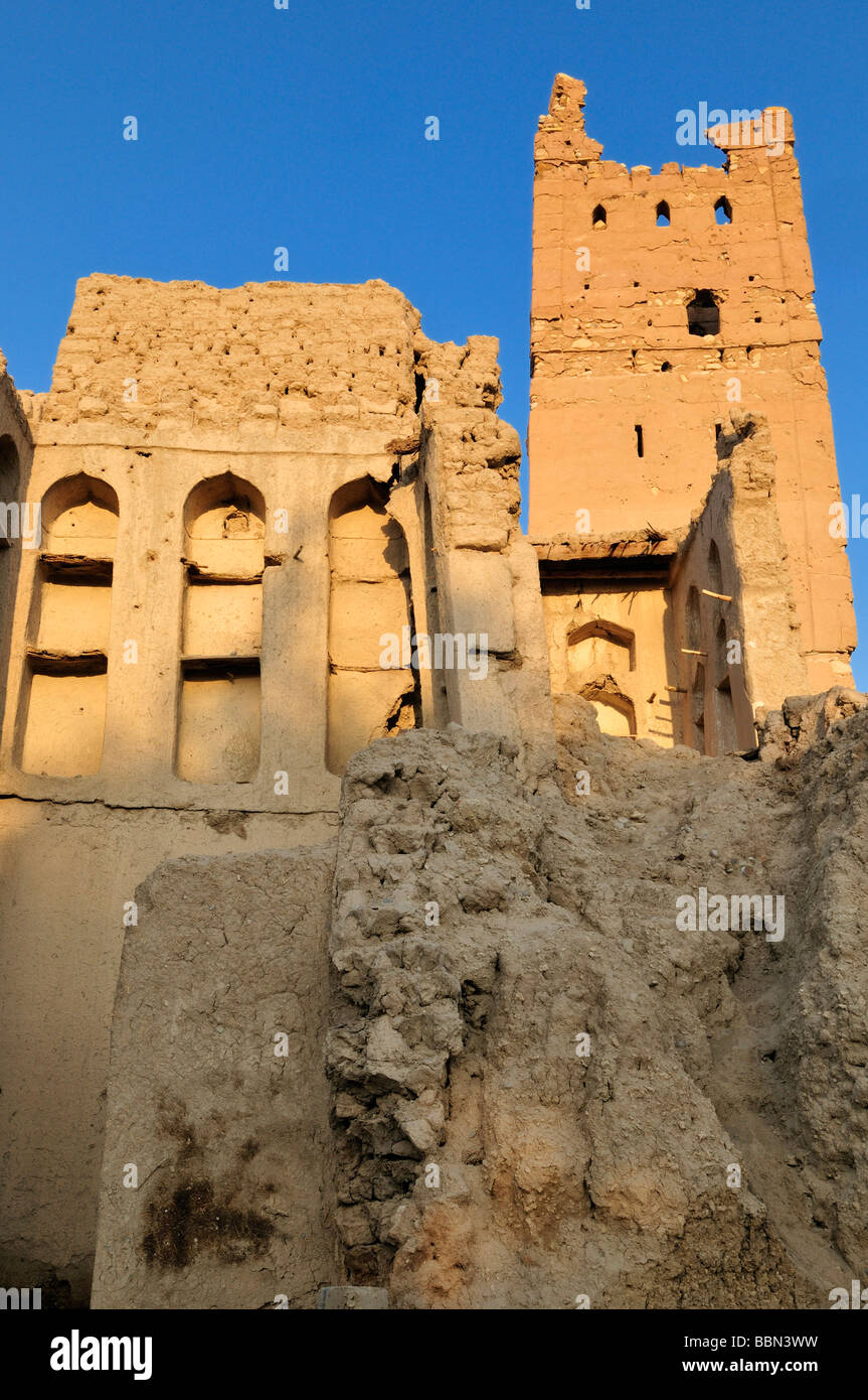 Historic adobe fortification at Al Faiqain near Manah, Dakhliyah Region ...