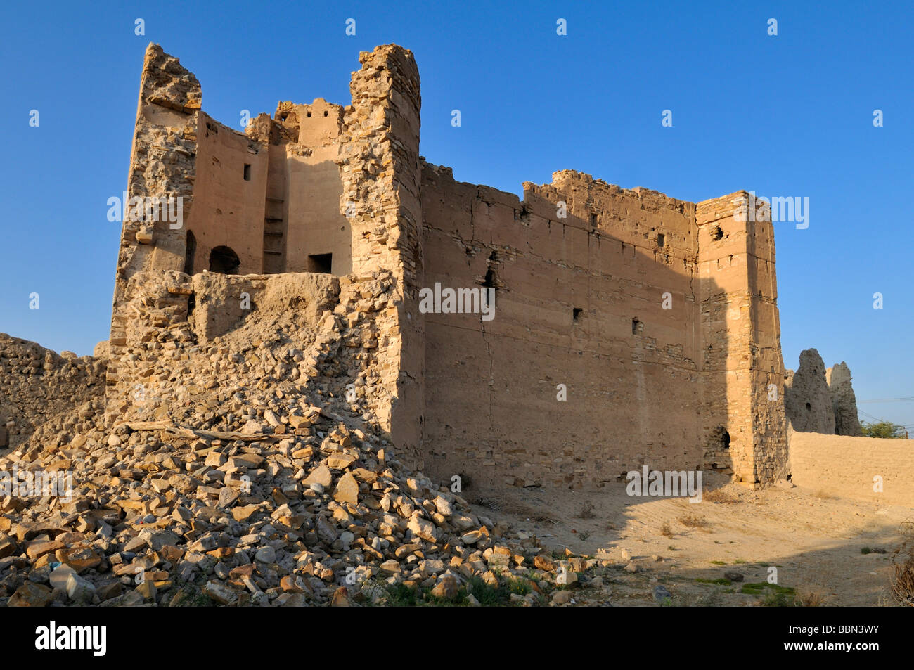 Historic adobe city Manah, Dakhliyah Region, Sultanate of Oman, Arabia ...