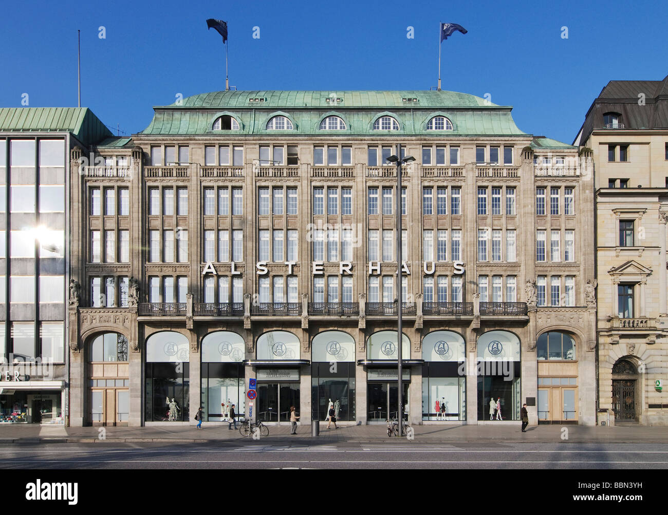 Famous department store Alsterhaus on the Jungfernstieg street in ...