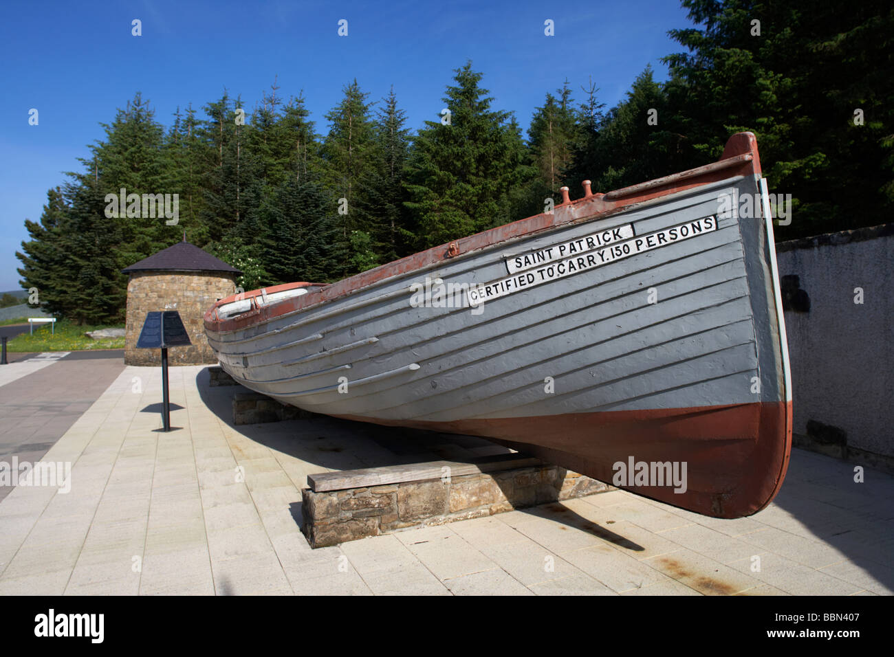 the old saint patrick rowing boat which used to take pilgrims to ...