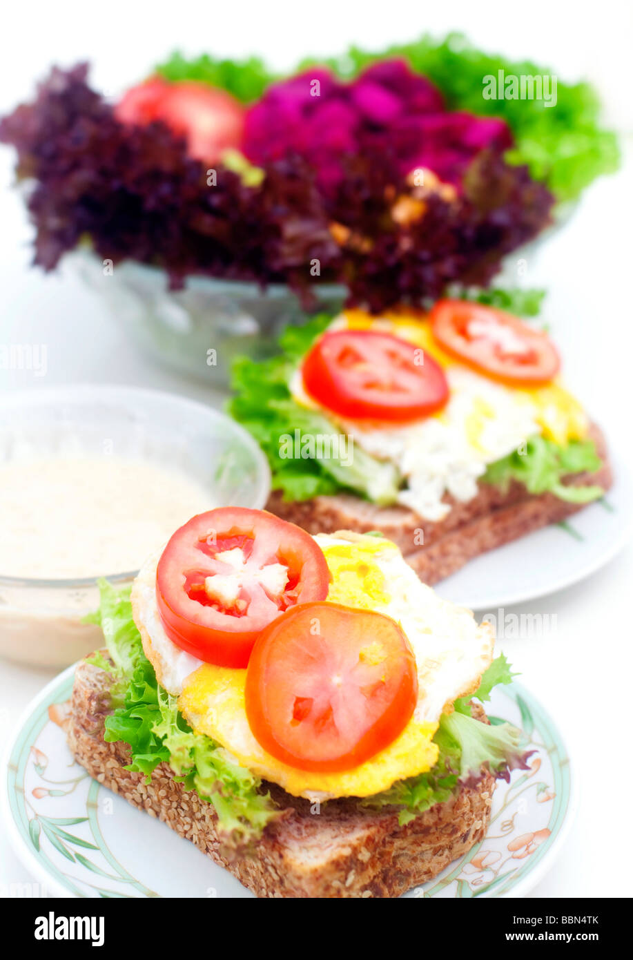 Healthy breakfast set Stock Photo - Alamy