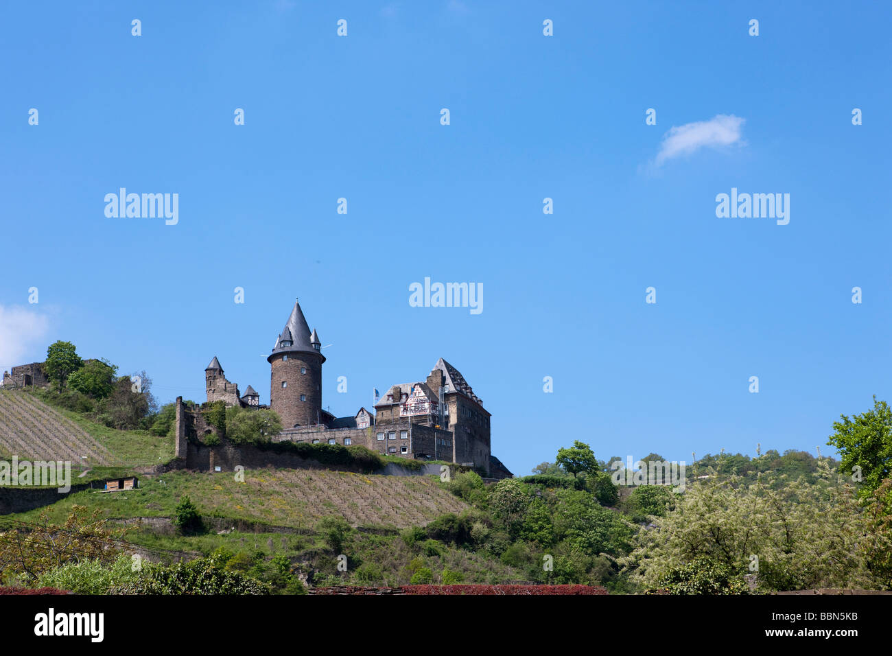 The Stahleck Castle, Bacharch, Unesco World Heritage Upper Middle Rhine ...
