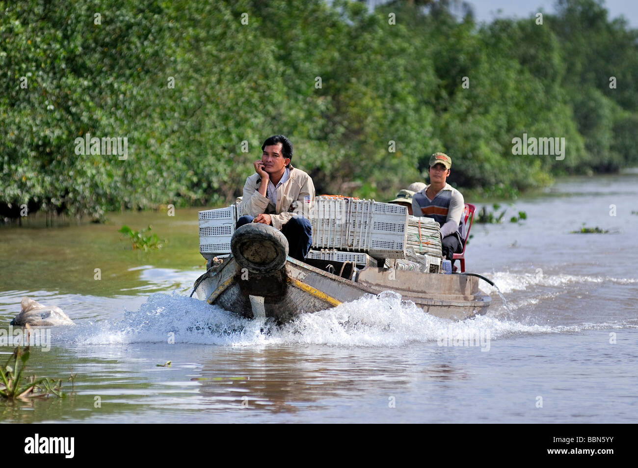 Man riding boat on body hi-res stock photography and images - Alamy