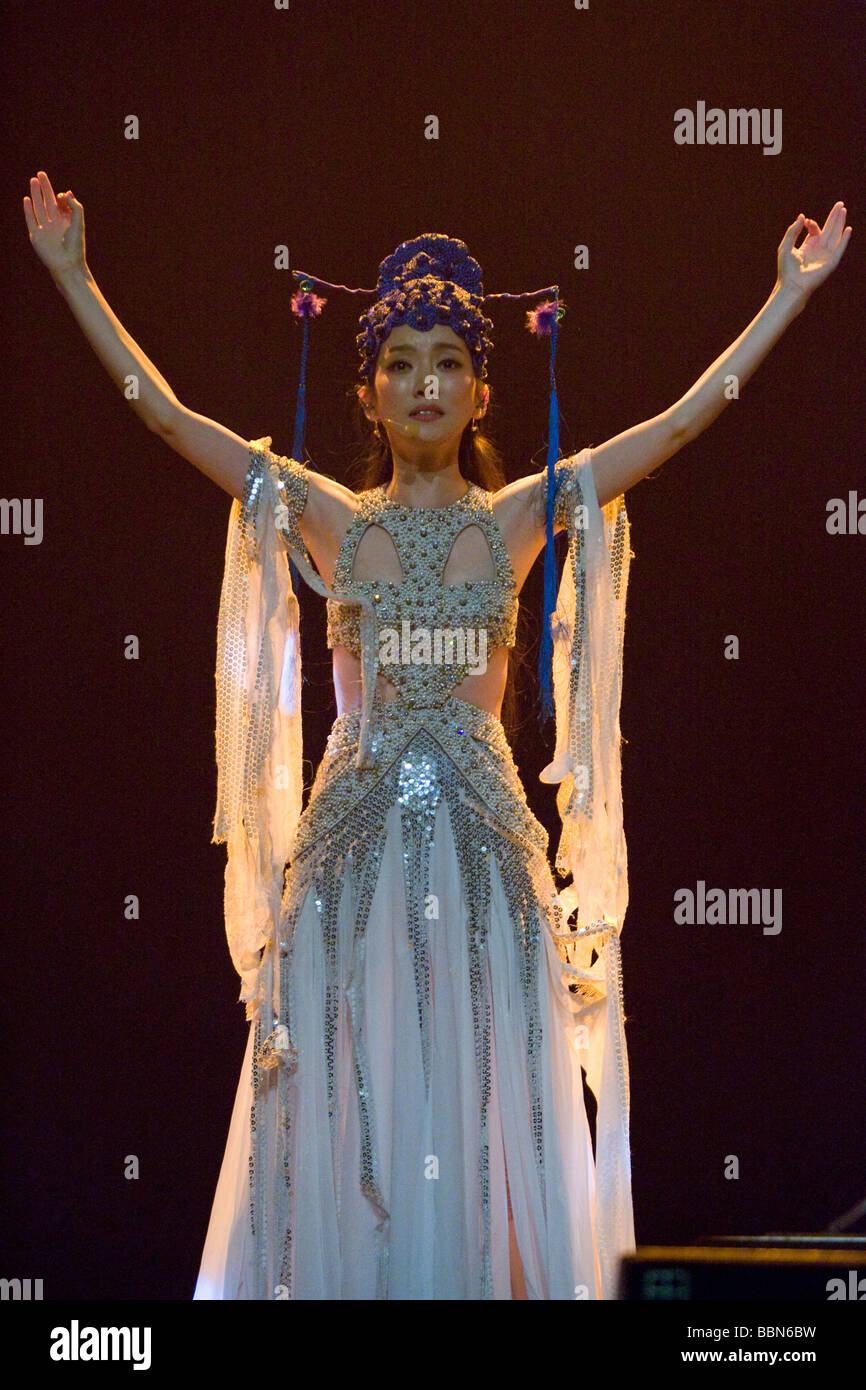 The Chinese singer Sa Dingding live at her exclusive Swiss concert in ...