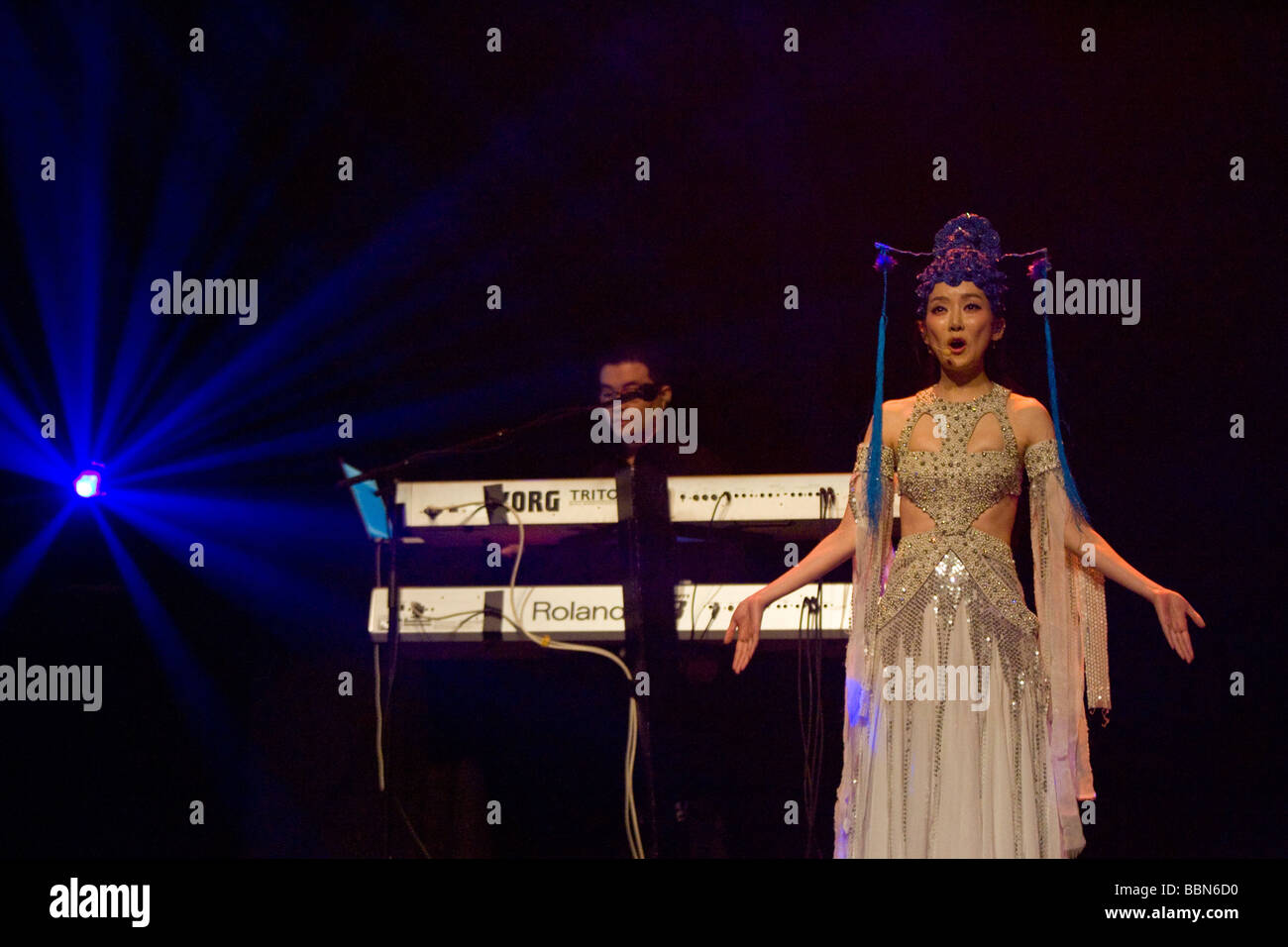 The Chinese singer Sa Dingding live at her exclusive Swiss concert in ...