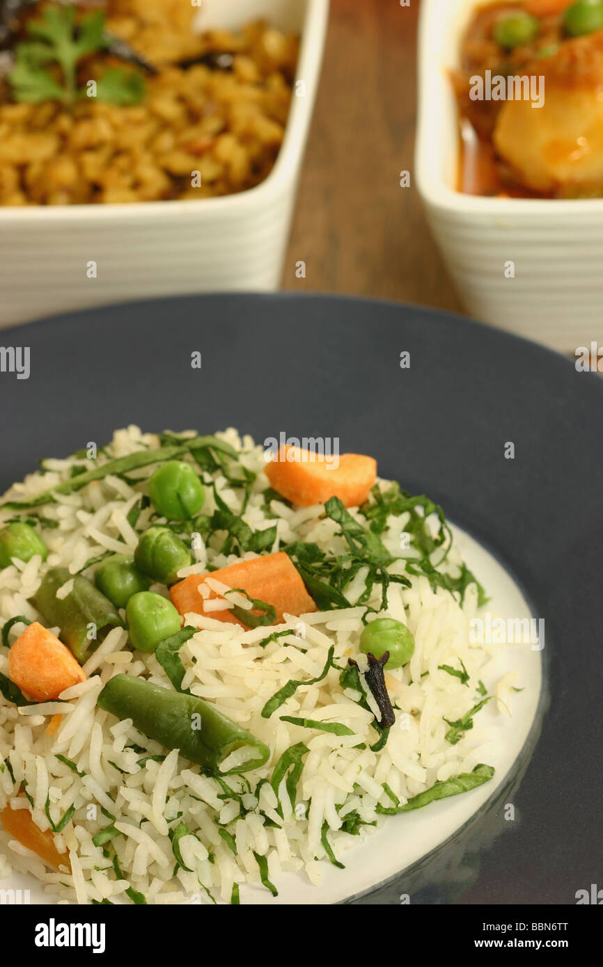 Hariyali chawal rice dish hi-res stock photography and images - Alamy
