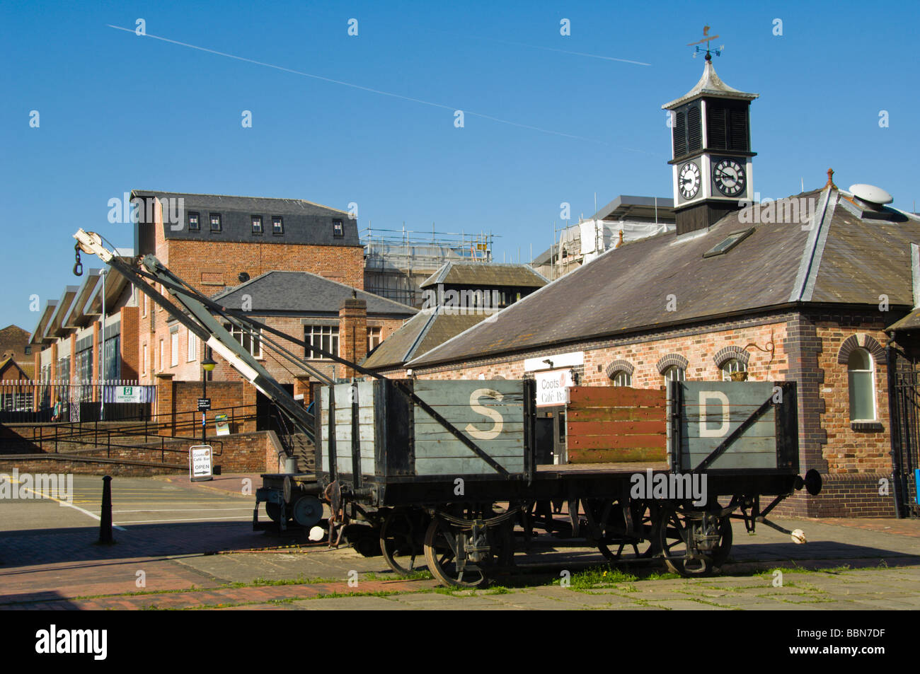 Railway yard at Gloucester historic docks Stock Photo - Alamy