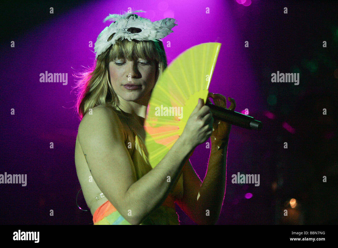 Mieze Katz, singer of the German pop and rock band MIA, live at the ...