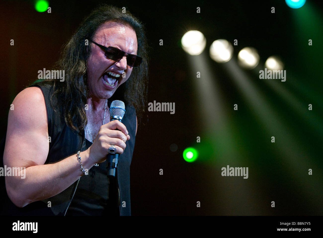 Singer Geoff Tate of the American Progressive Metal band Queensryche ...
