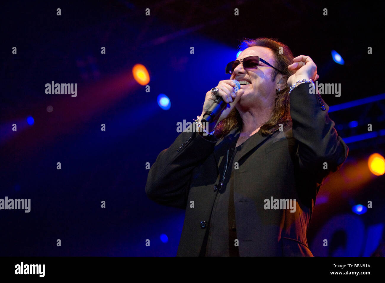 Singer Geoff Tate of the American Progressive Metal band Queensryche ...