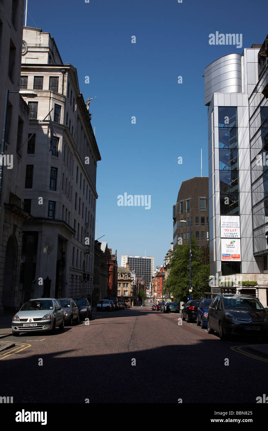 Looking into King street Manchester UK Stock Photo - Alamy