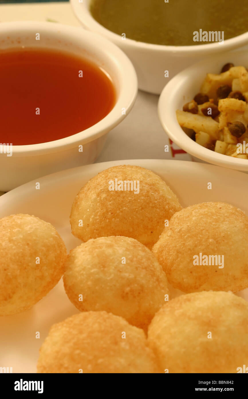 Panipuri is a hollow, puffed, round dough with a crunchy shell and it ...