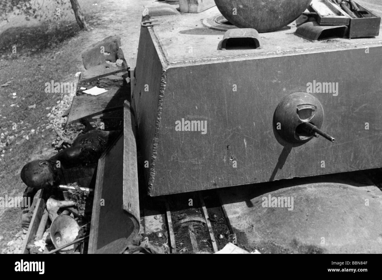 events, Second World War / WWII, Russia 1941, Soviet column after ...