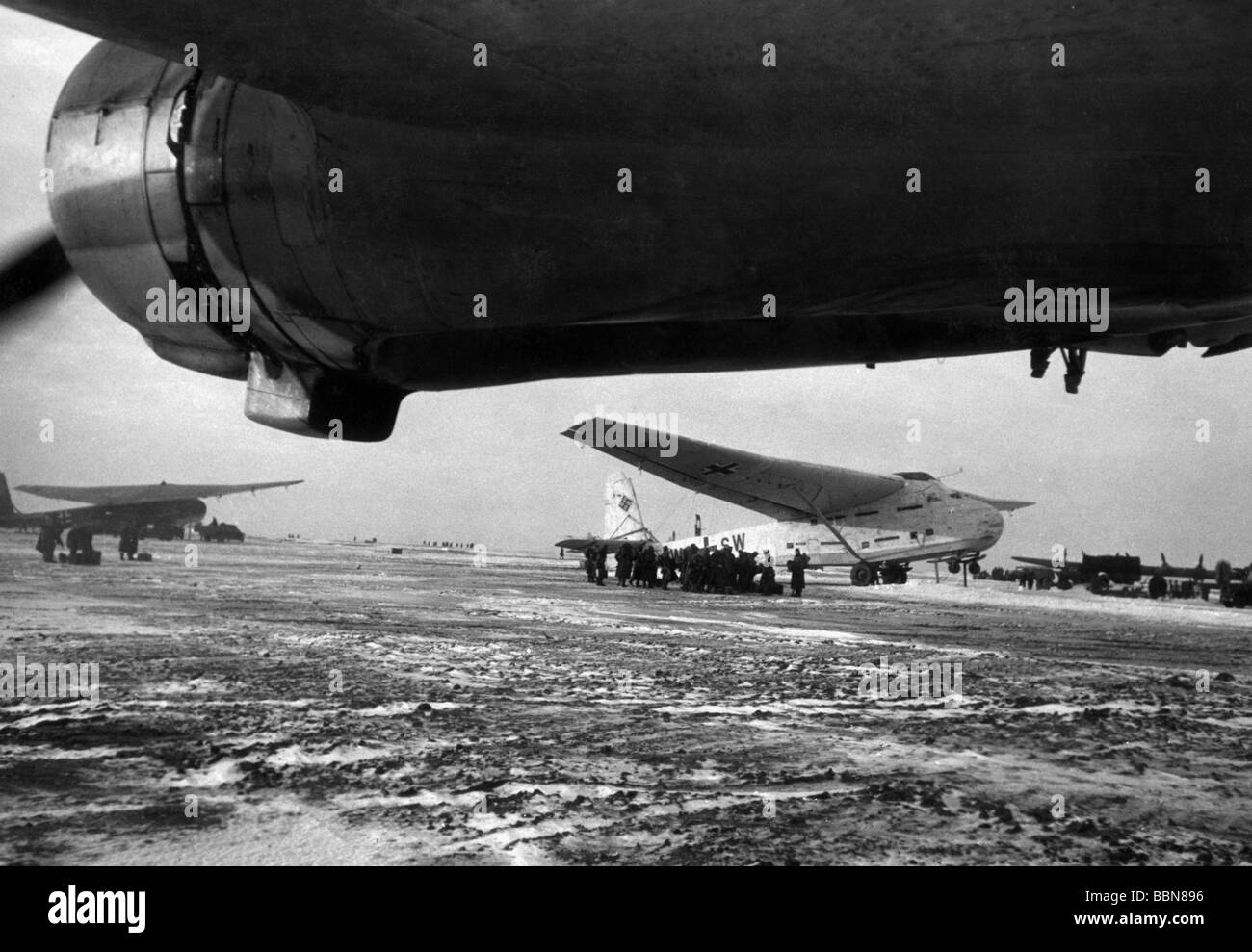 events, Second World War / WWII, Russia, aerial warfare, German cargo ...