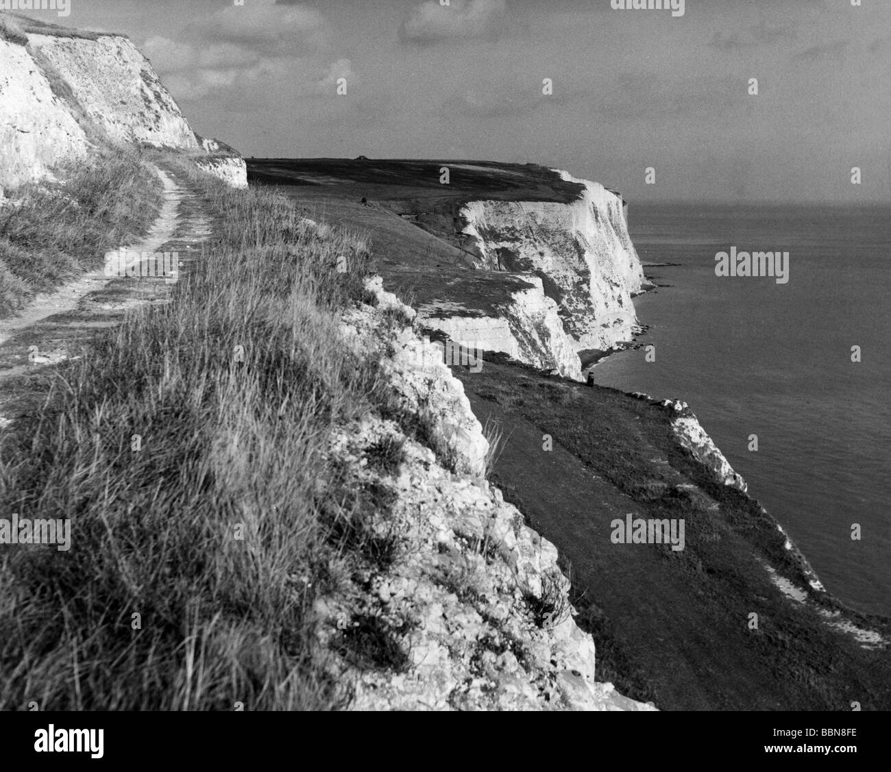 geography / travel, Great Britain, landscapes, coast, White cliffs of ...