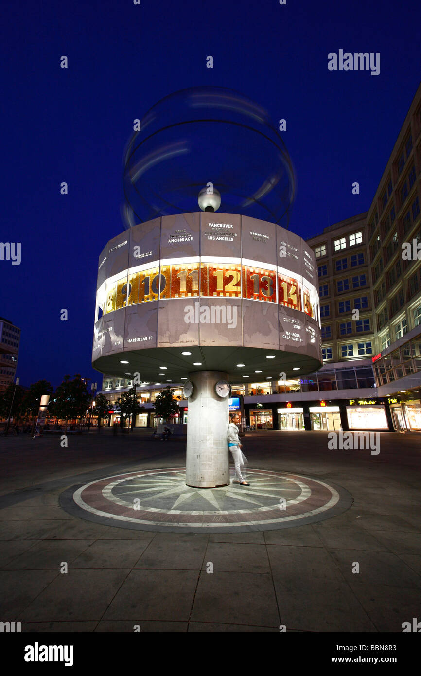 World Clock on Alexanderplatz in Berlin, Germany, Europe Stock Photo ...