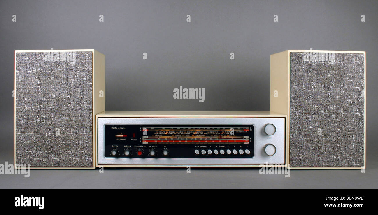 broadcast, radio, radio sets, stereo set REMA adagio 830, made by REMA ...