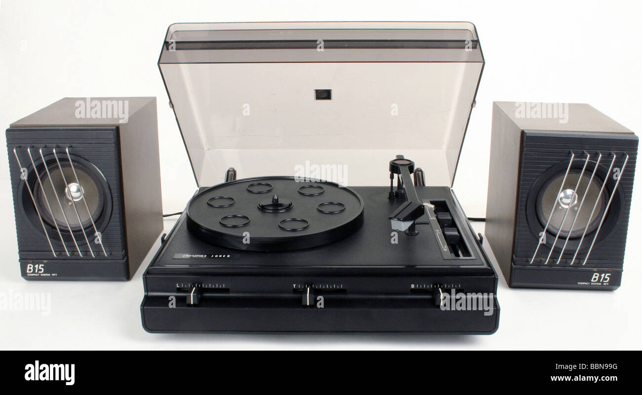 technics, record player, stereo record player Bruns Joker, made by VEB ...