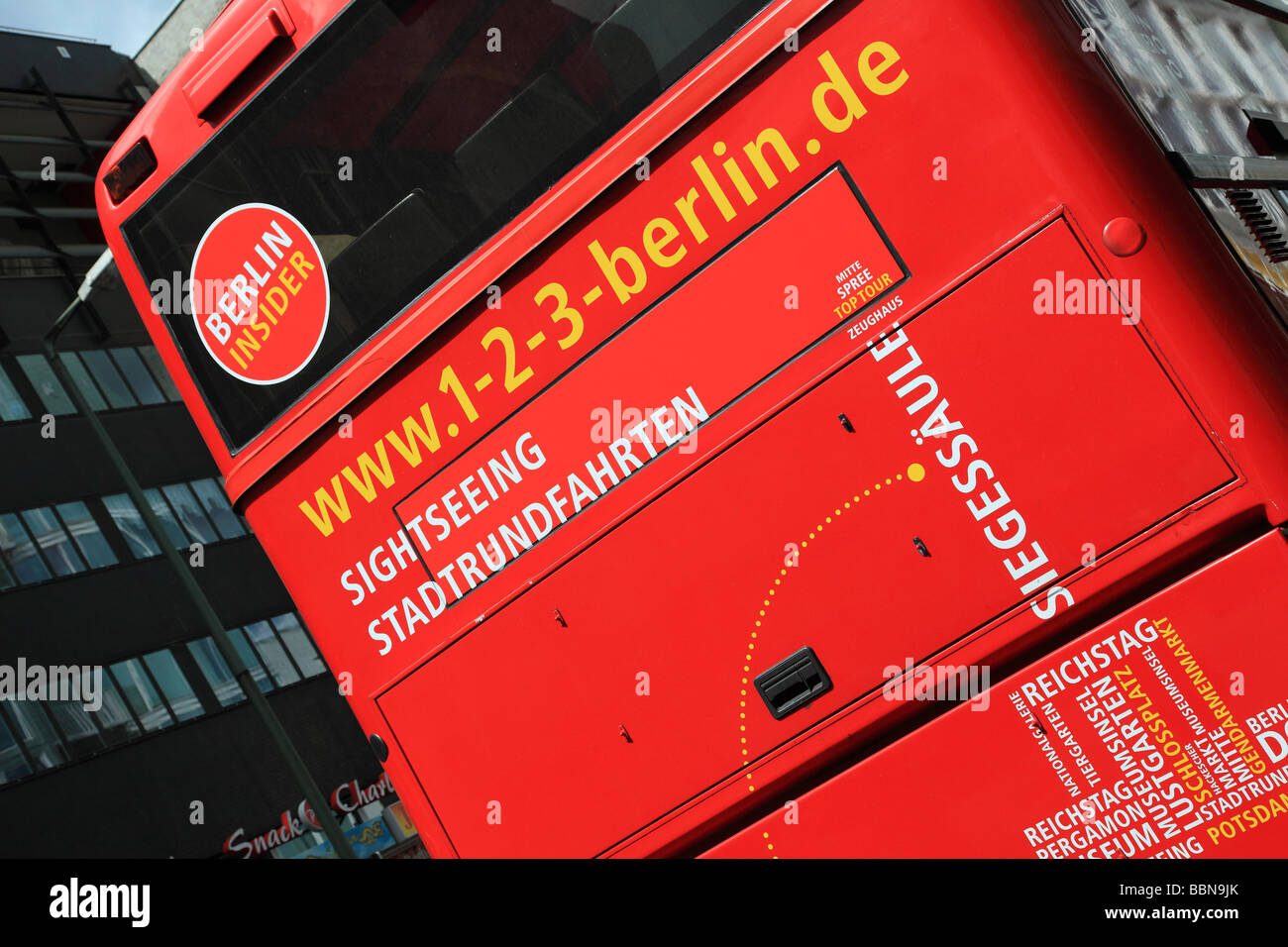 Sightseeing red bus in Berlin Germany Europe Stock Photo - Alamy