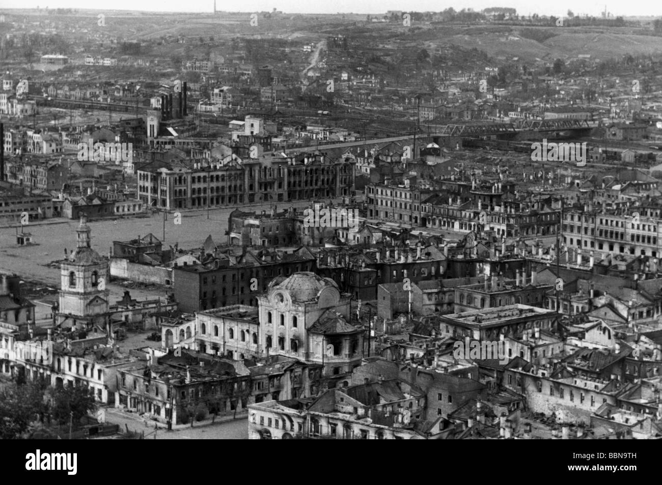 events, Second World War / WWII, Russia, cities / villages / landscapes ...