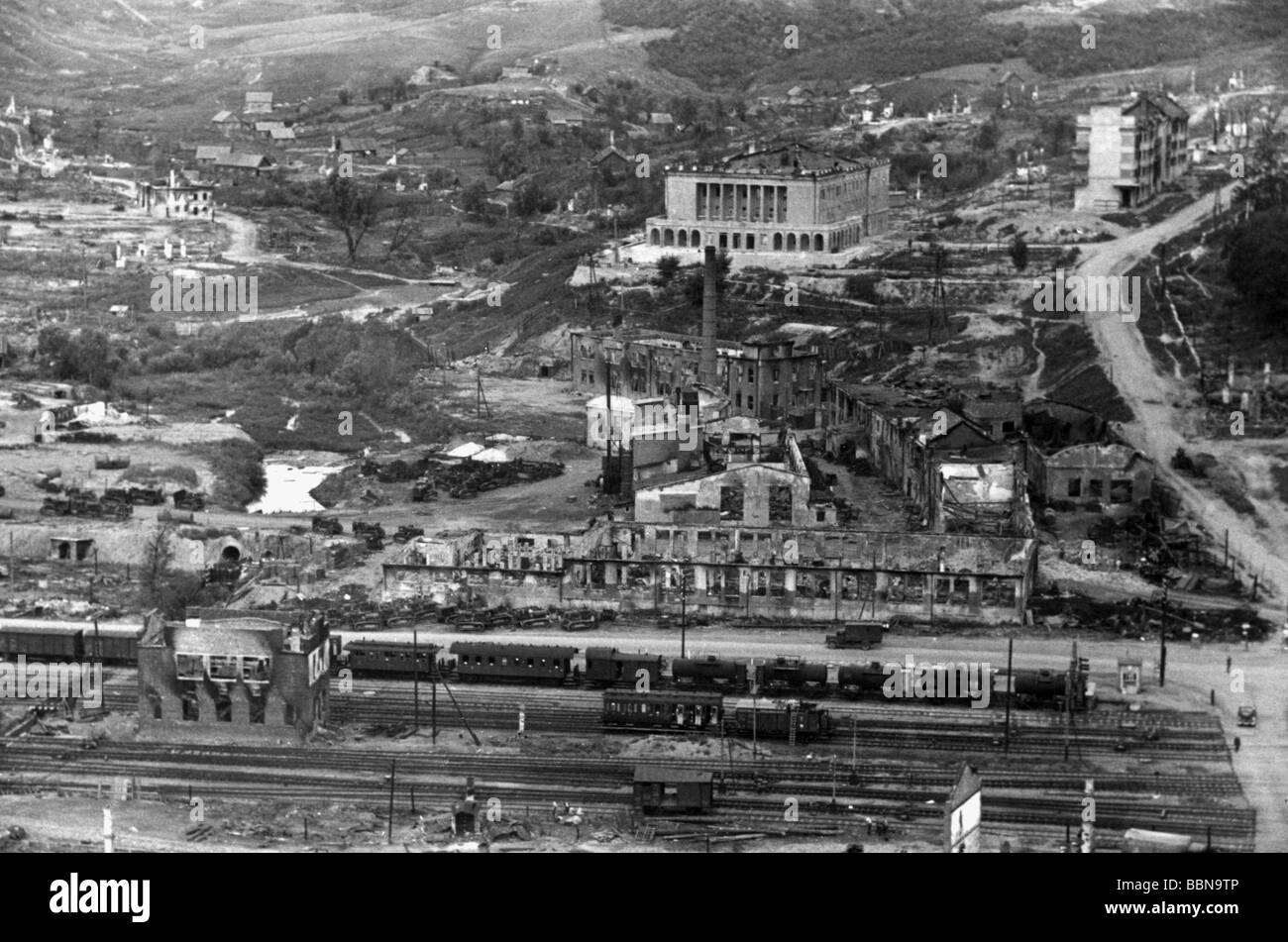events, Second World War / WWII, Russia, cities / villages / landscapes ...