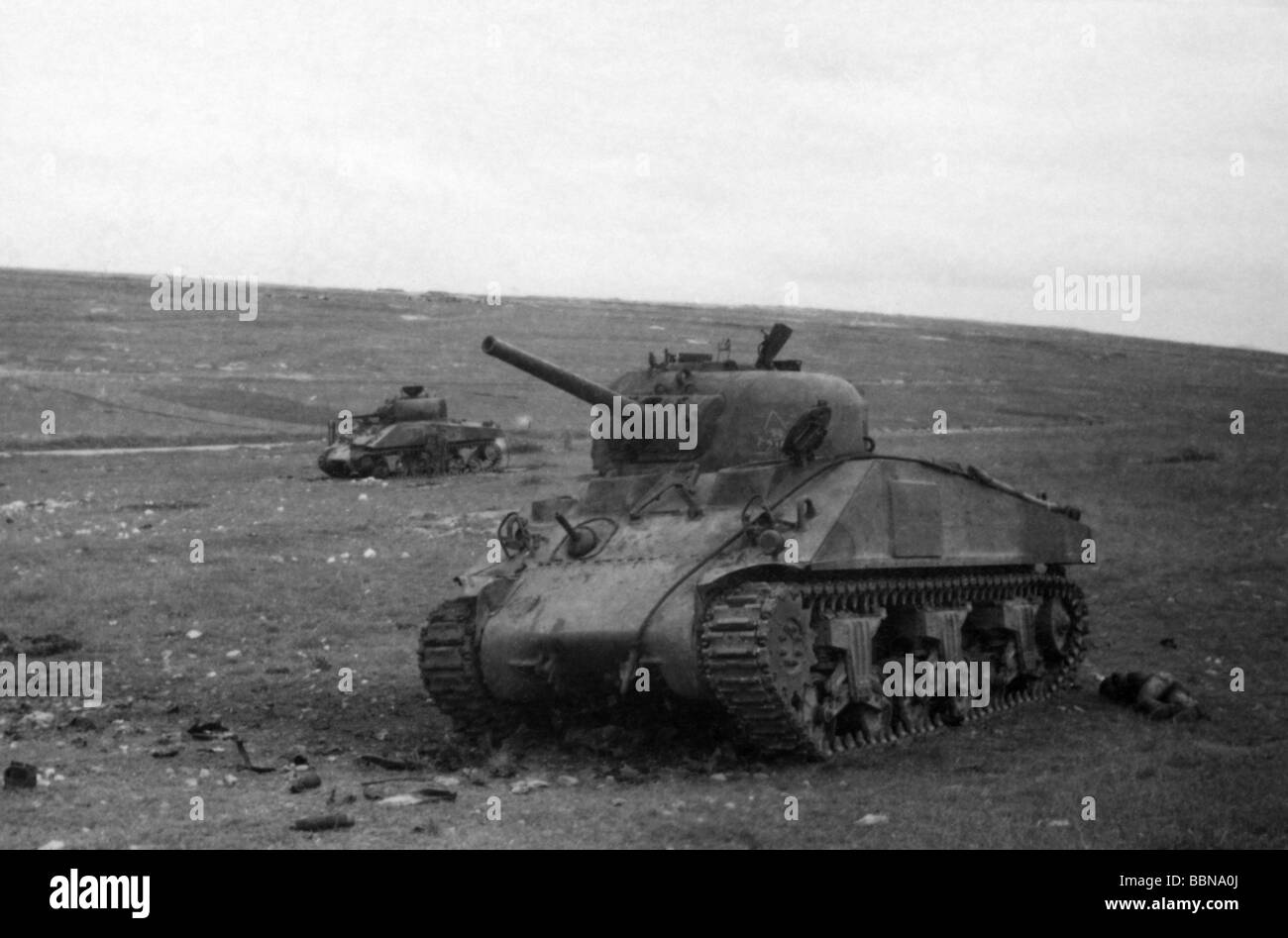 Destroyed sherman tank hi-res stock photography and images - Alamy