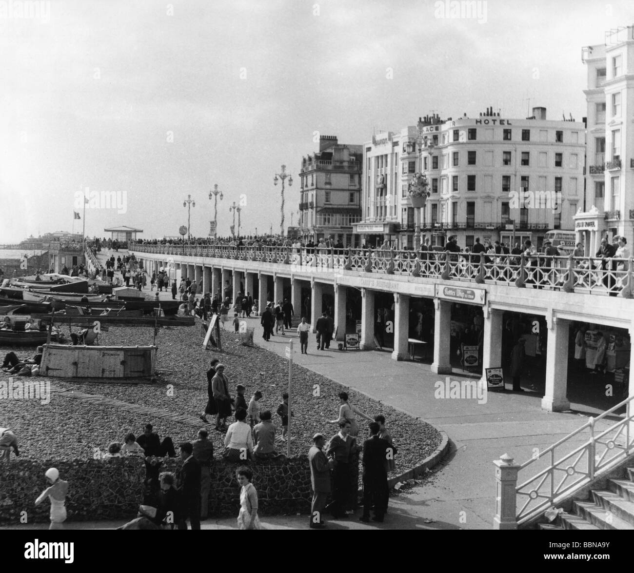 geography / travel, Great Britain, Brighton, beaches, sea front, 1950s Stock Photo - Alamy