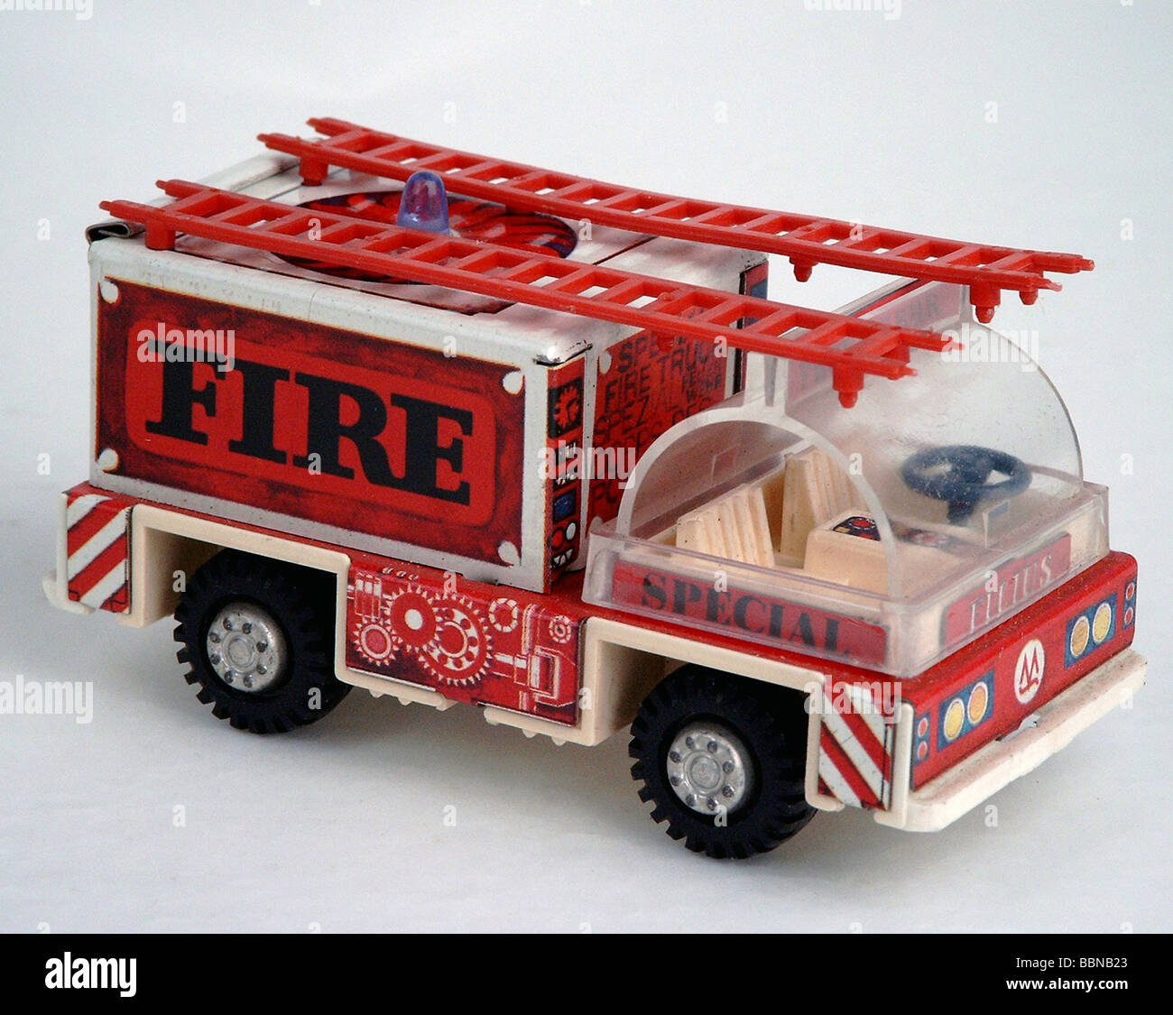 toys, cars, Fire engine, made by VEB Mechanische Spielwaren Brandenburg ...