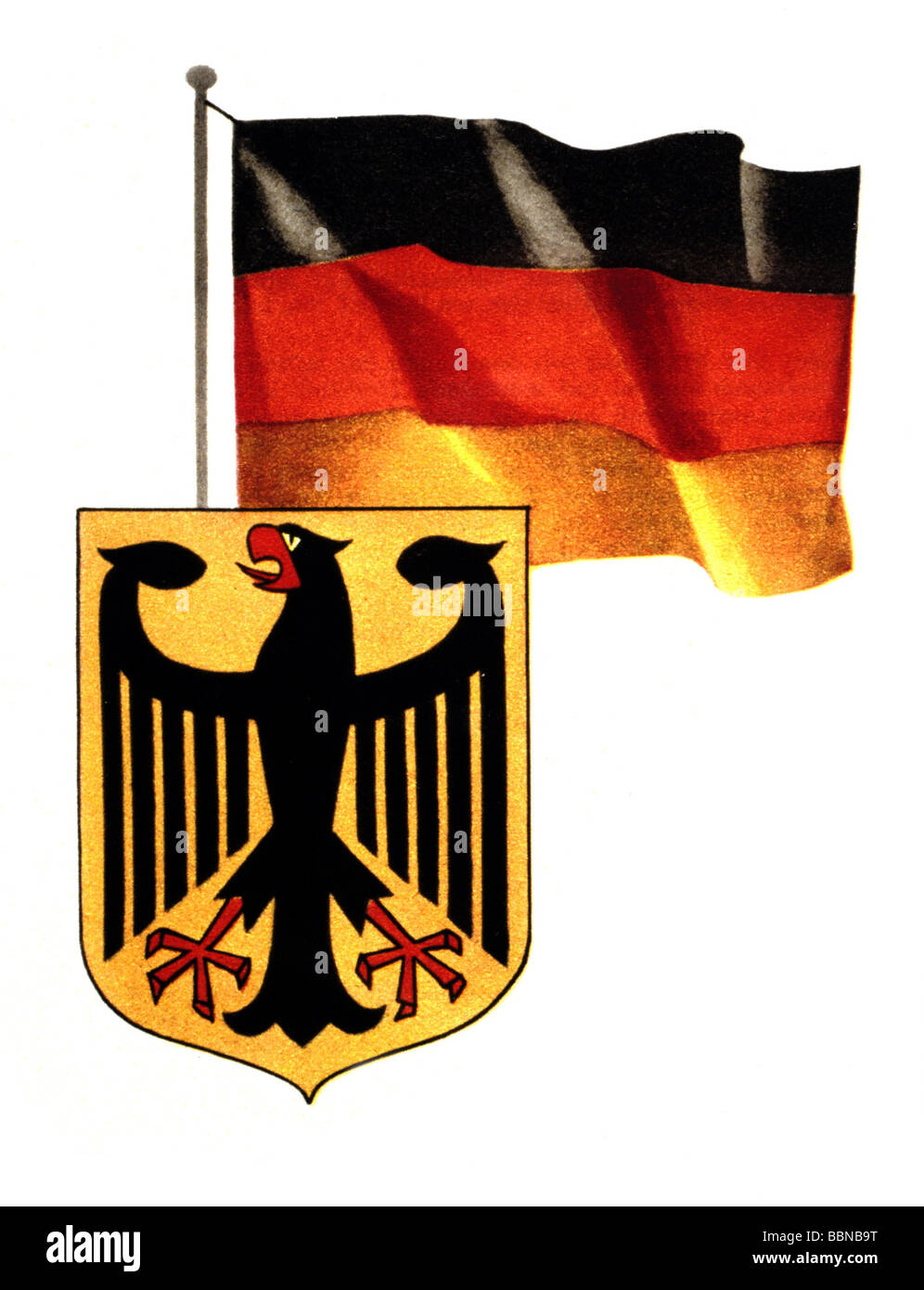 emblems and flags, Germany, emblem and flag of the Federal Republic of ...