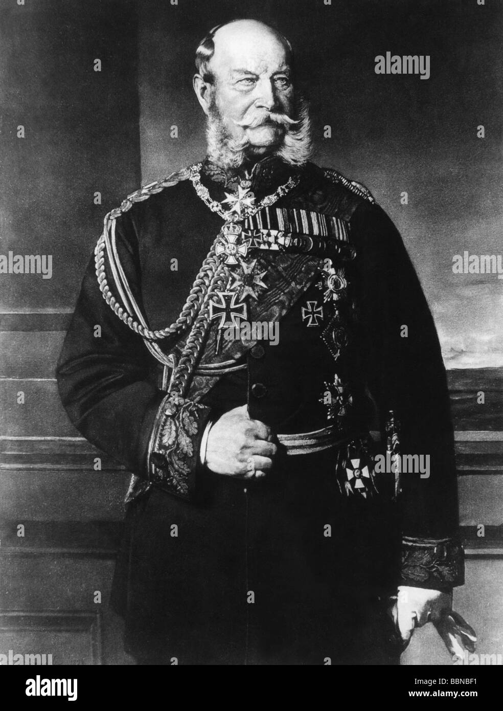 Wilhelm I, 22.3.1797 - 9.3.1888, German Emperor 1871 - 1888, King of ...