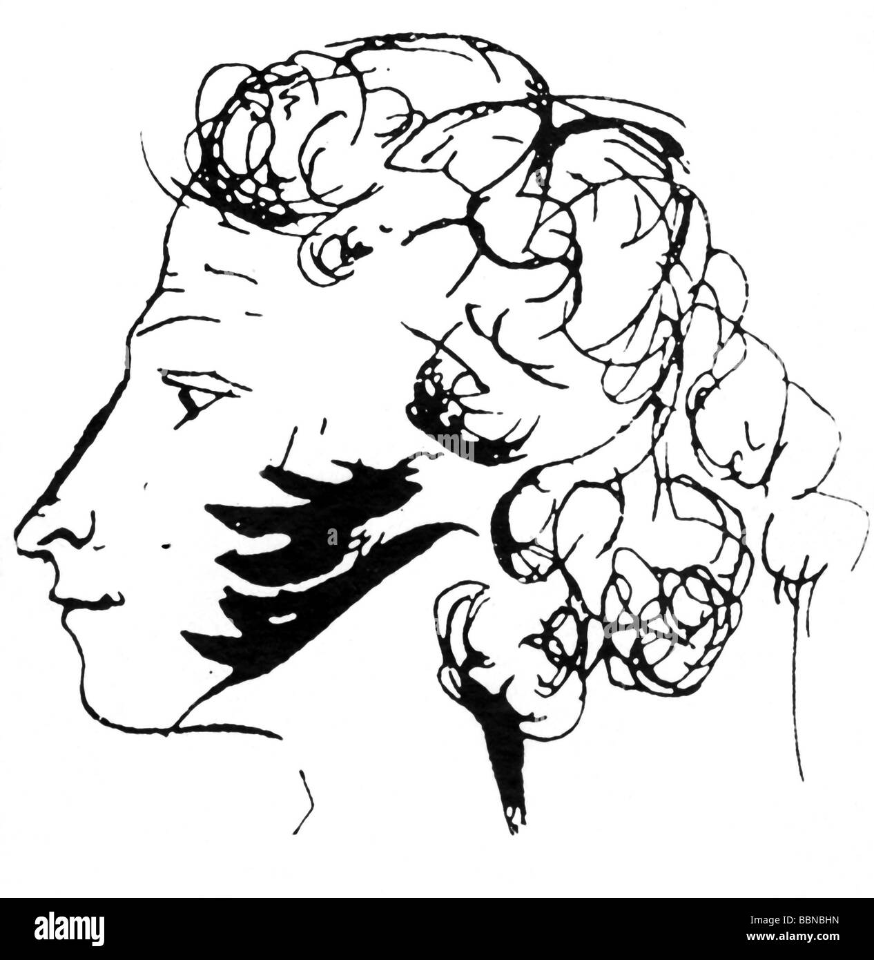 Pushkin drawing hi-res stock photography and images - Alamy