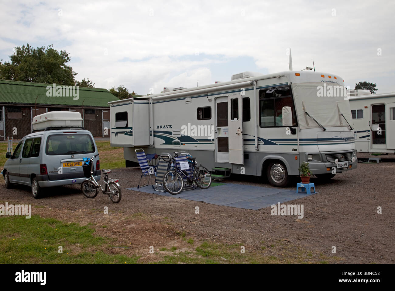 Winnibago Brave RV motorhome with extending sides parked Stratford ...