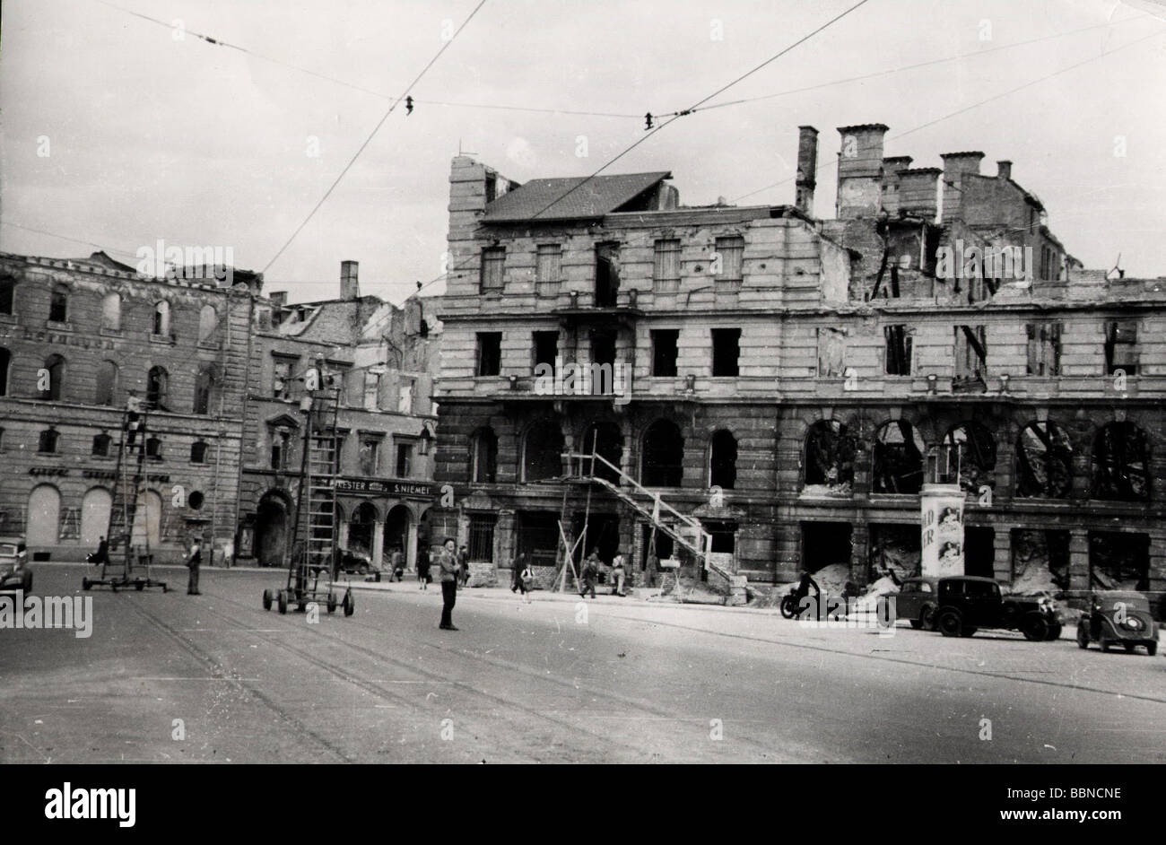 postwar period, reconstruction, Germany, Munich, destroyed Luitpold ...
