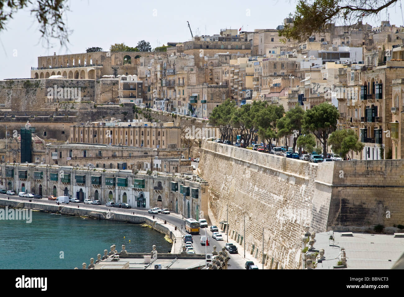Looking along IX-Xatt Il-Barriera towards Fort Lascaris beside the ...