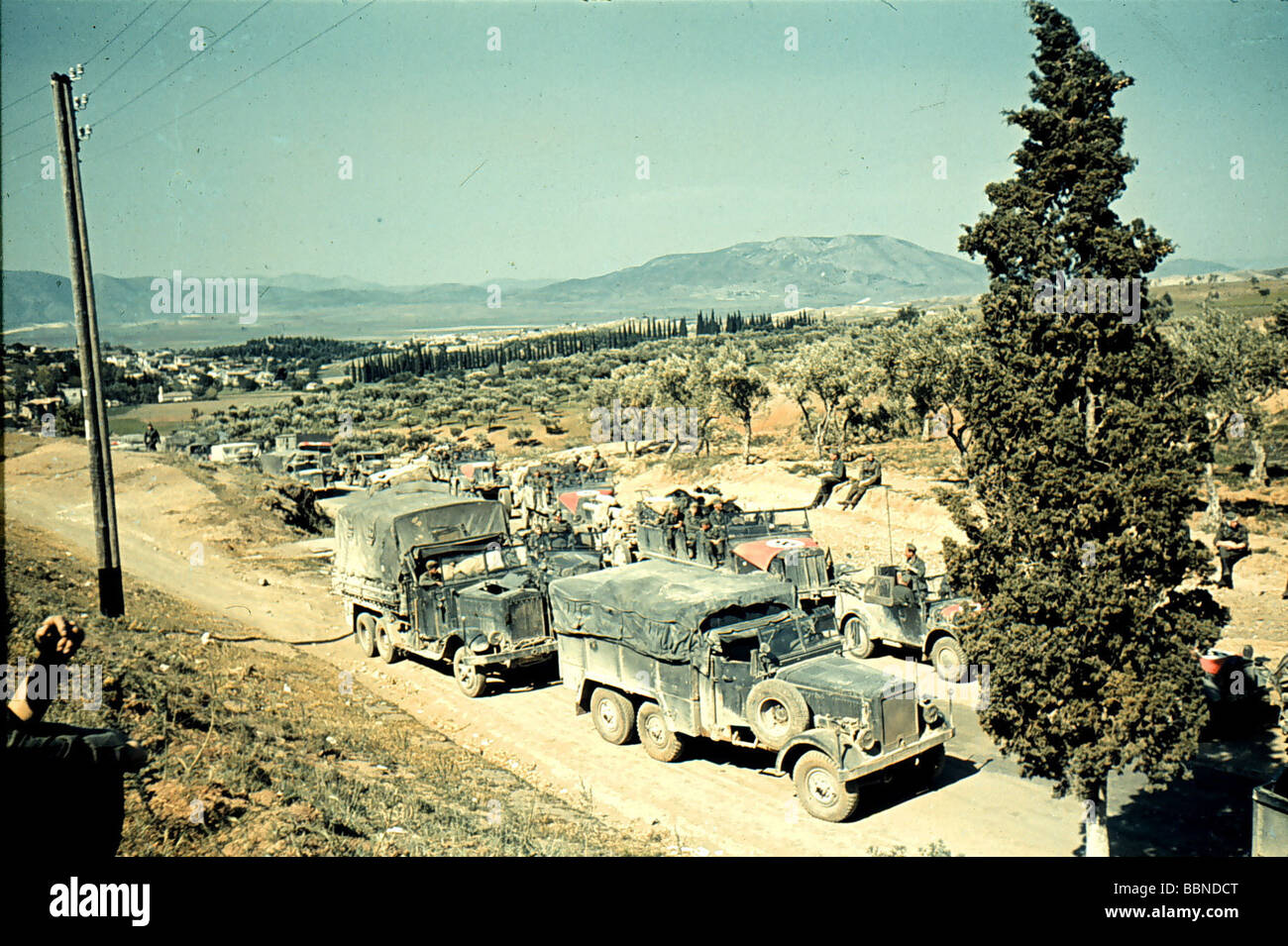 events, Second World War / WWII, Russia 1941, a German motorized field ...