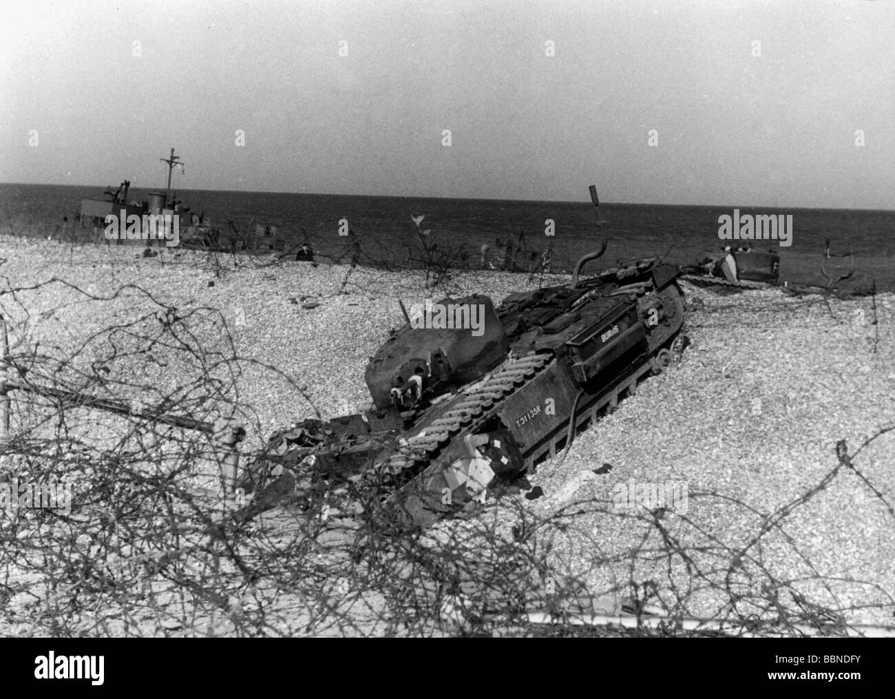 events, Second World War / WWII, France, Dieppe, 19.8.1942, destroyed ...