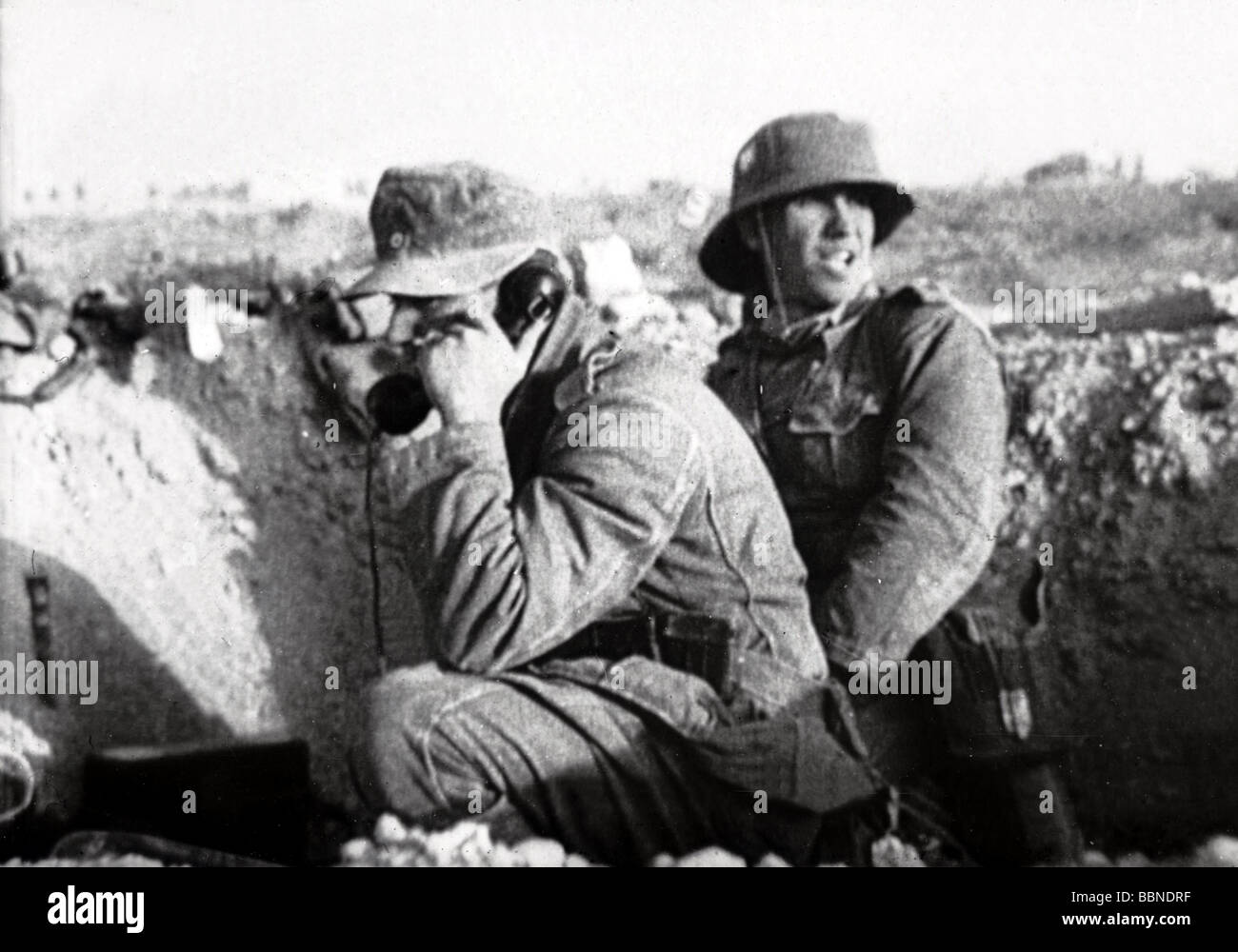 events, Second World War / WWII, North Africa, German forward post ...