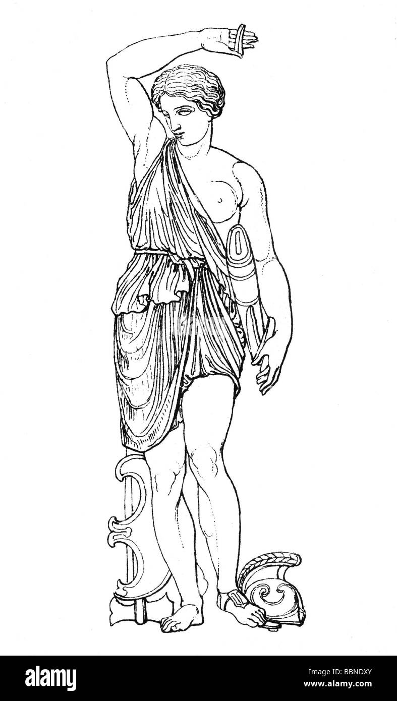 Amazons, Greek mythological figures, "Die sprungfertige Amazone", full ...