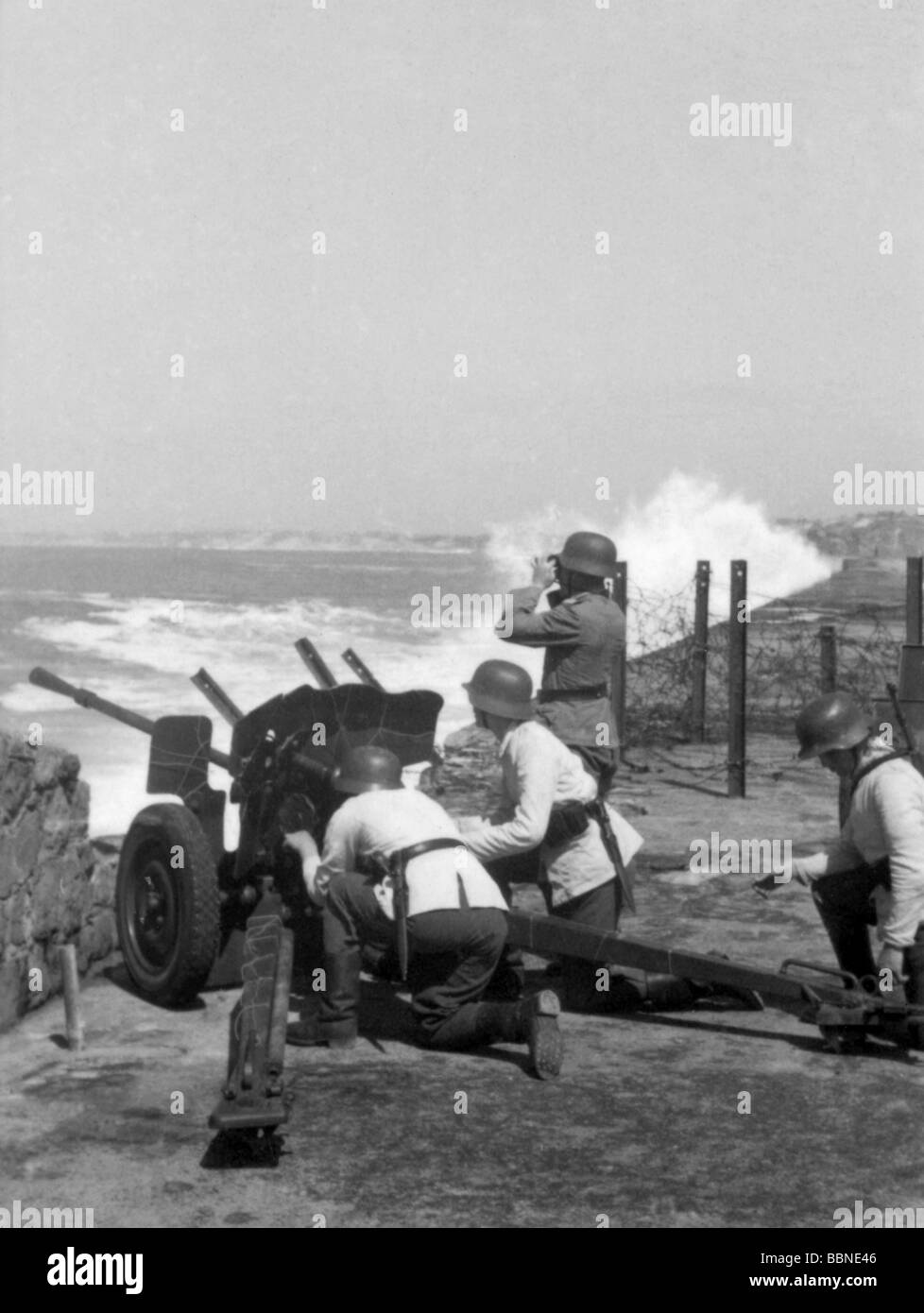 events, Second World War / WWII, France, Atlantic Wall, German anti ...