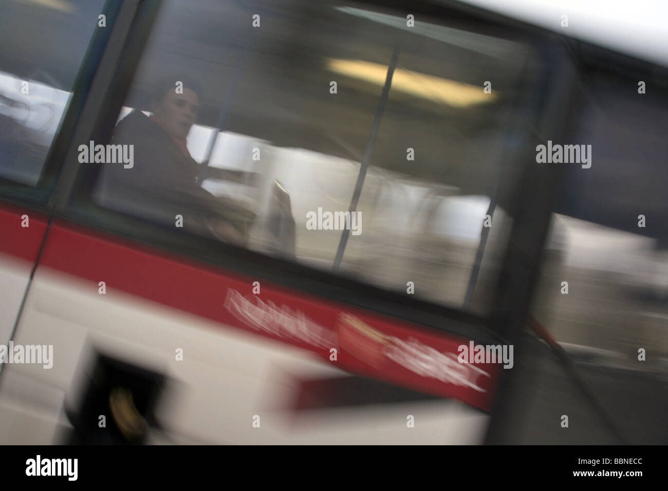 people on fast public transport bus in rome italy Stock Photo - Alamy