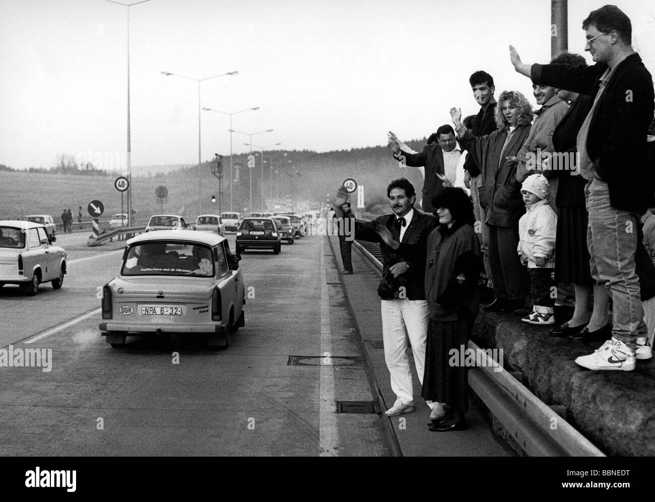 Trabant berlin wall Black and White Stock Photos & Images - Alamy