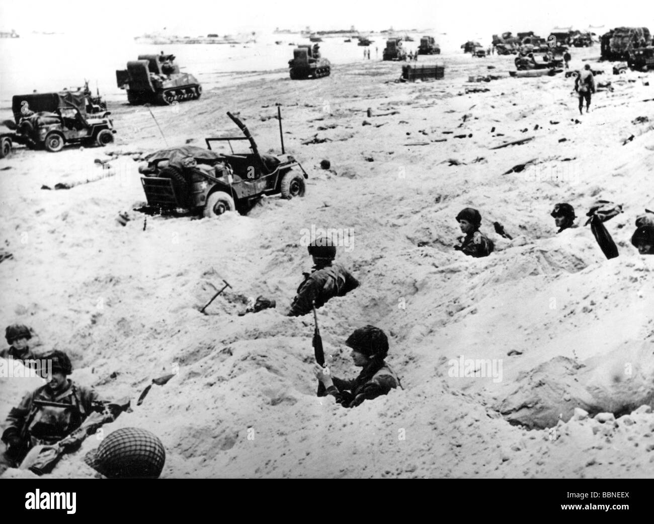 events, Second World War / WWII, France, Invasion 1944, US soldiers in ...