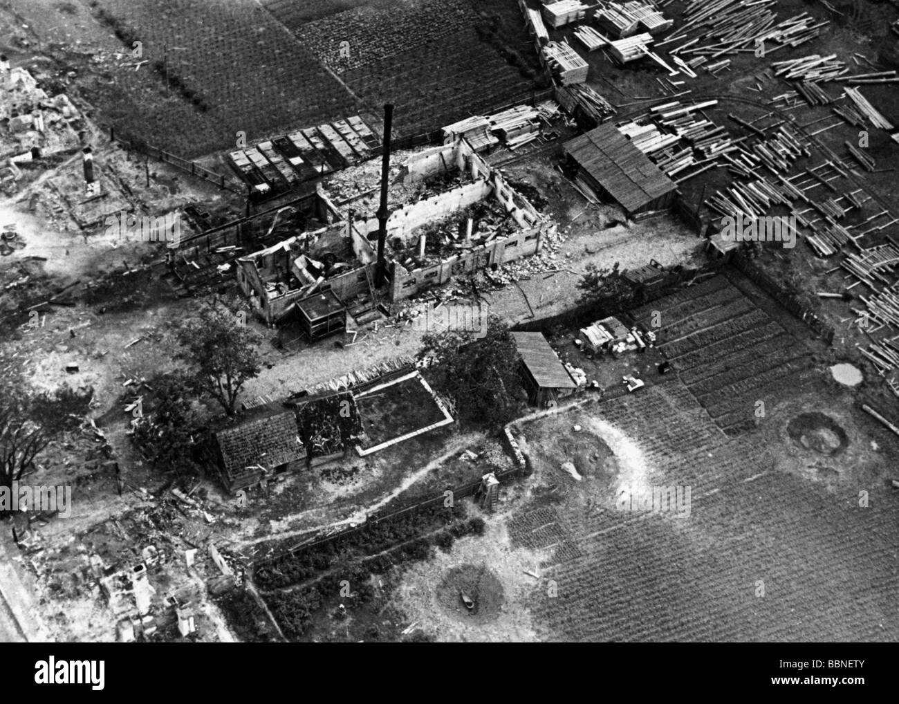 events, Second World War / WWII, Russia, aerial warfare, sawmill at ... events, Second World War / WWII, Russia, aerial warfare, sawmill at ...