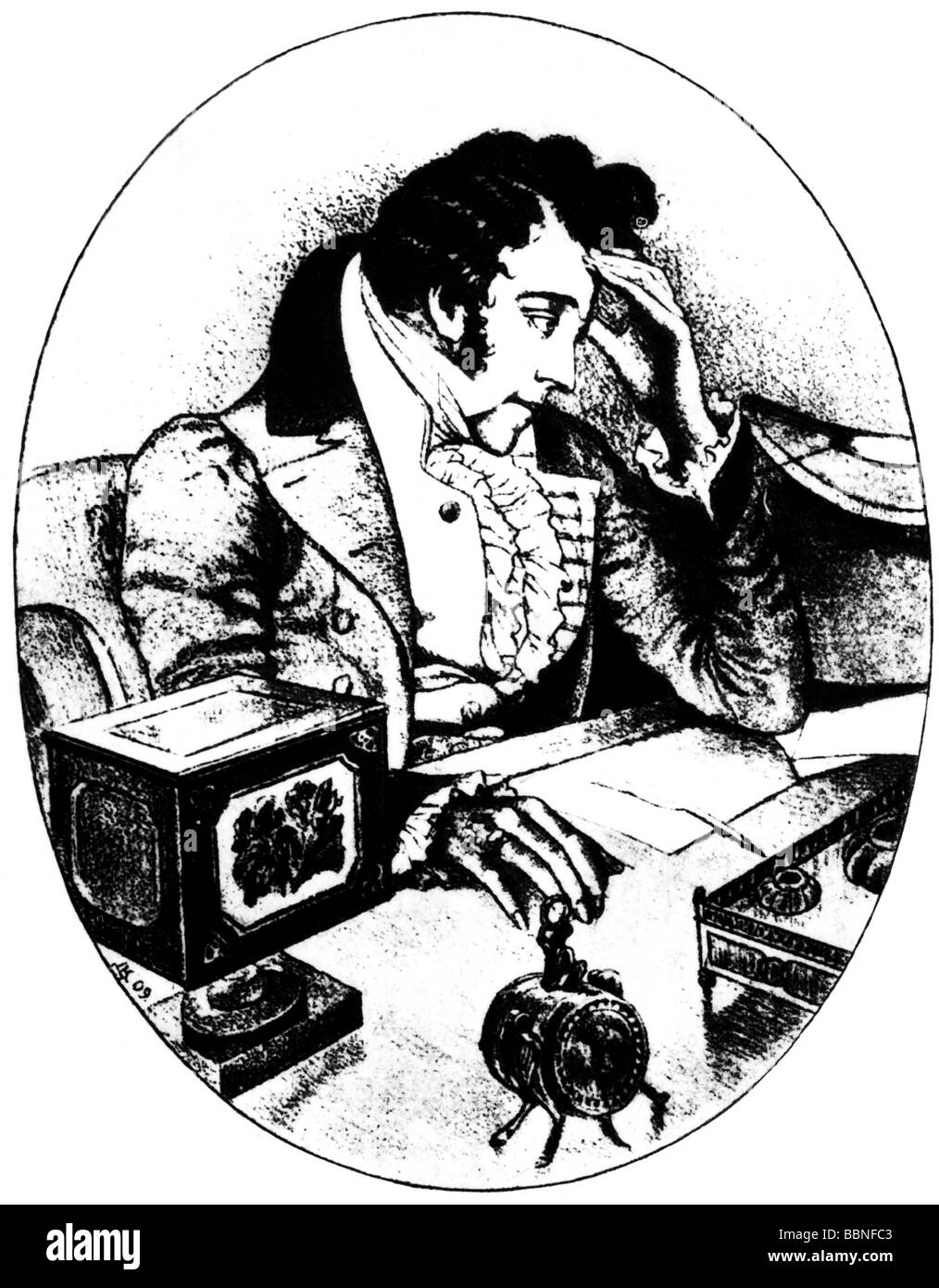 Pushkin drawing hi-res stock photography and images - Alamy