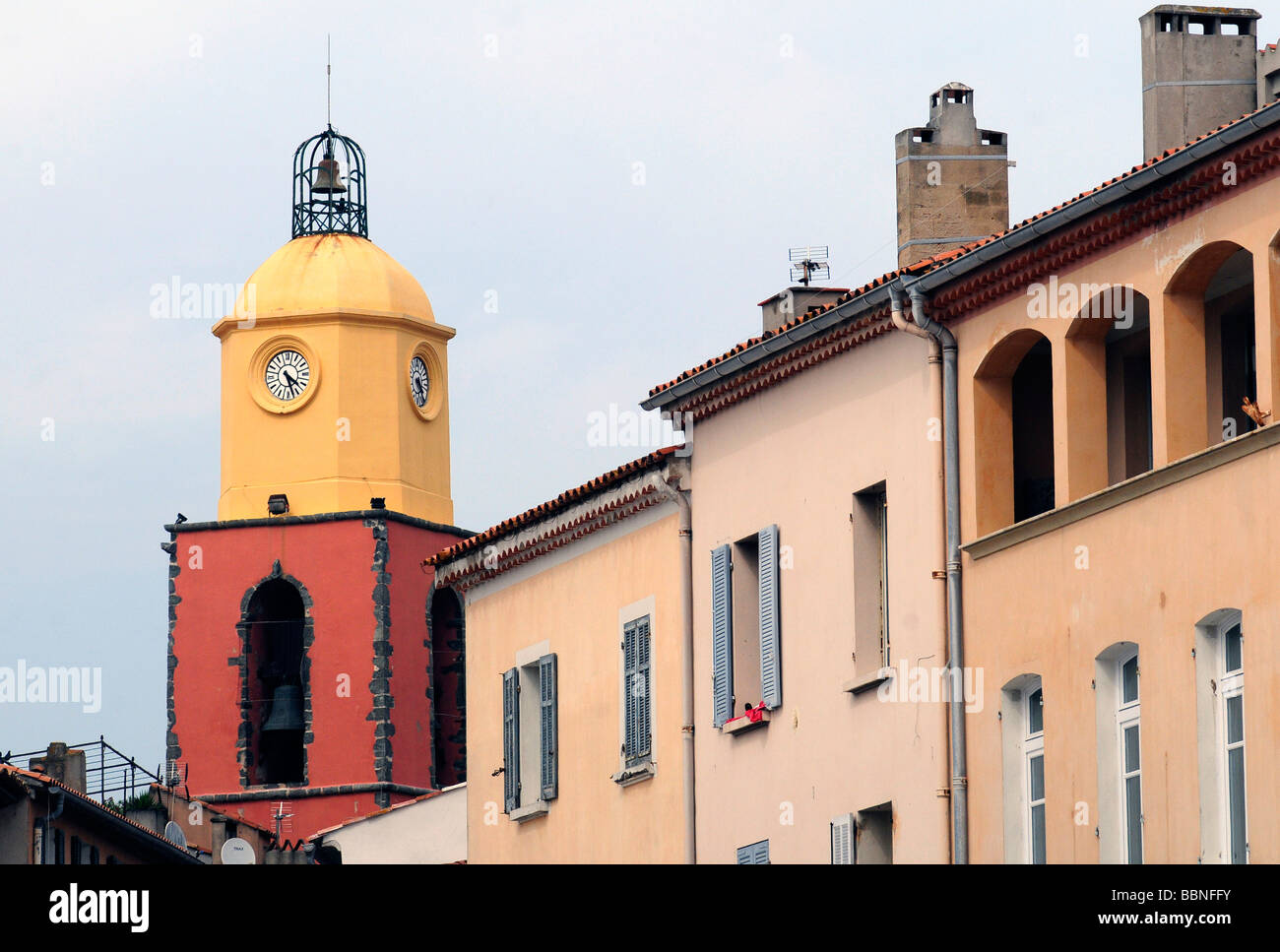 Traditional Provence architecture in the French riviera town of Saint ...