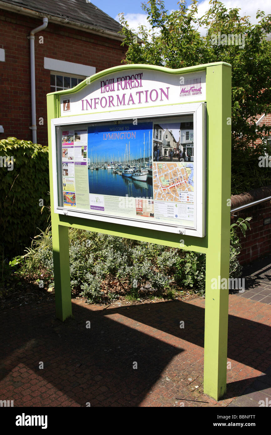 New Forset Information board at the Lymington Tourist Information ...