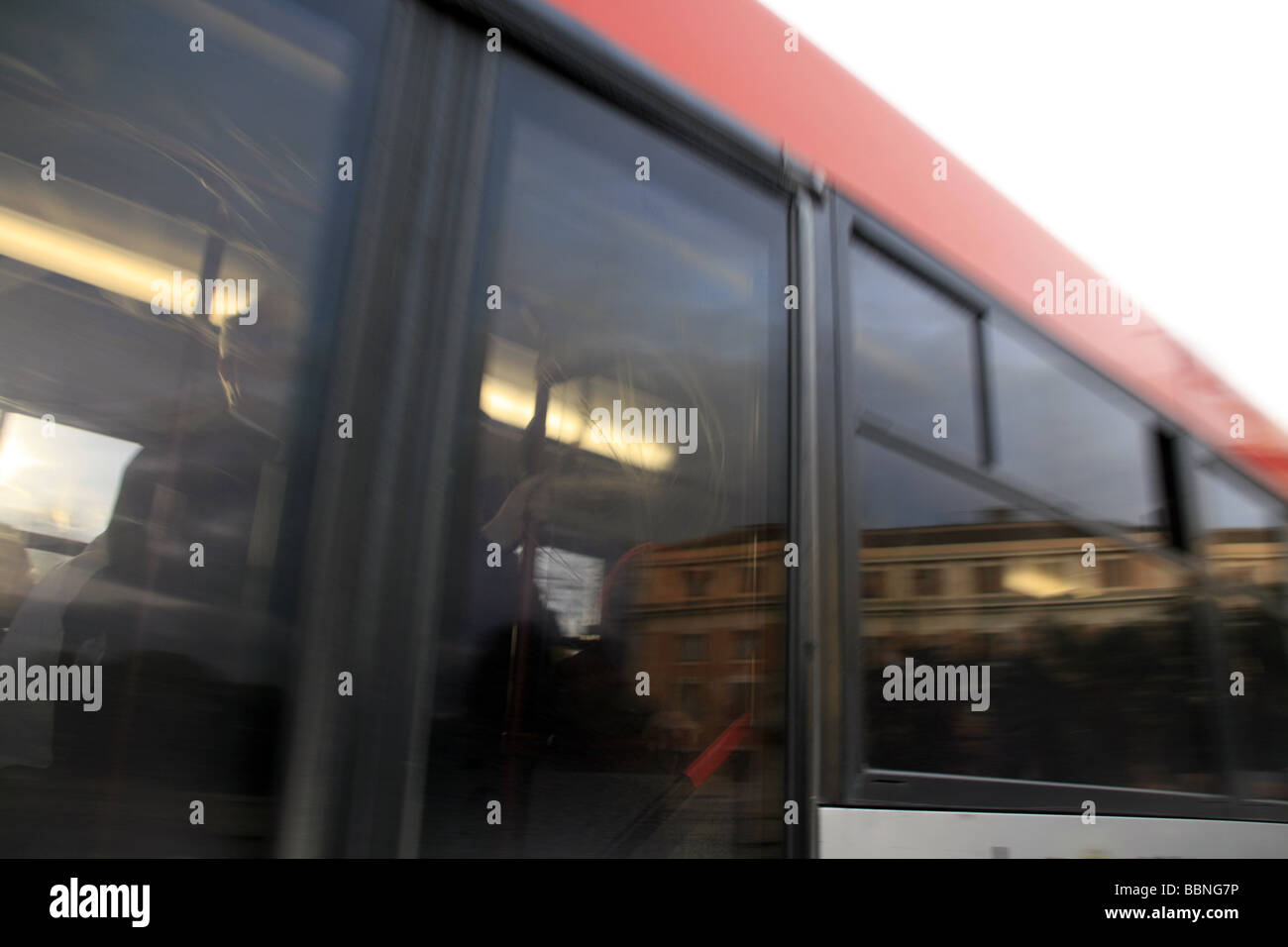 people on fast public transport bus in rome italy Stock Photo - Alamy