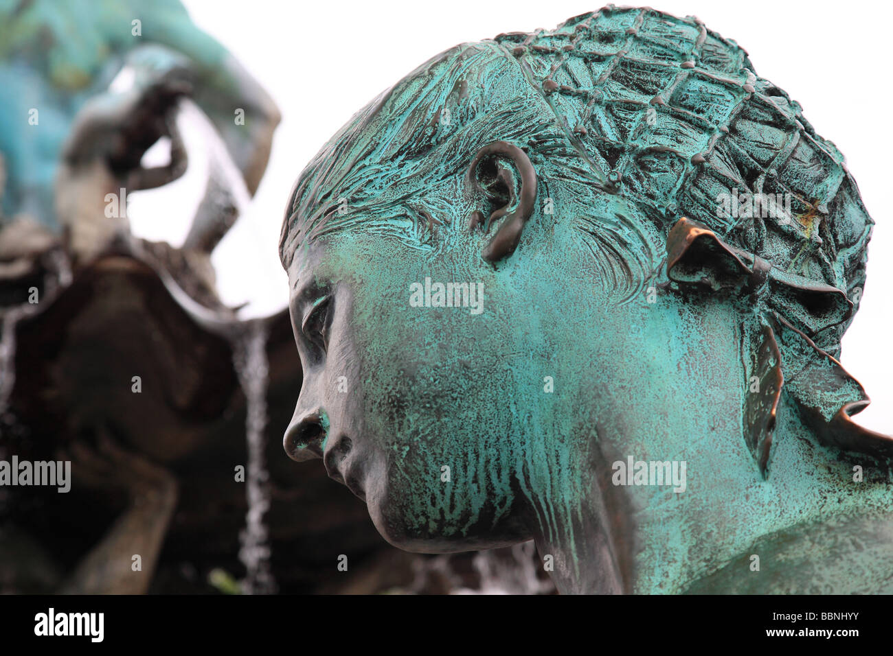 Part of Neptune Fountain Neptunbrunnen Berlin Germany Europe Stock ...